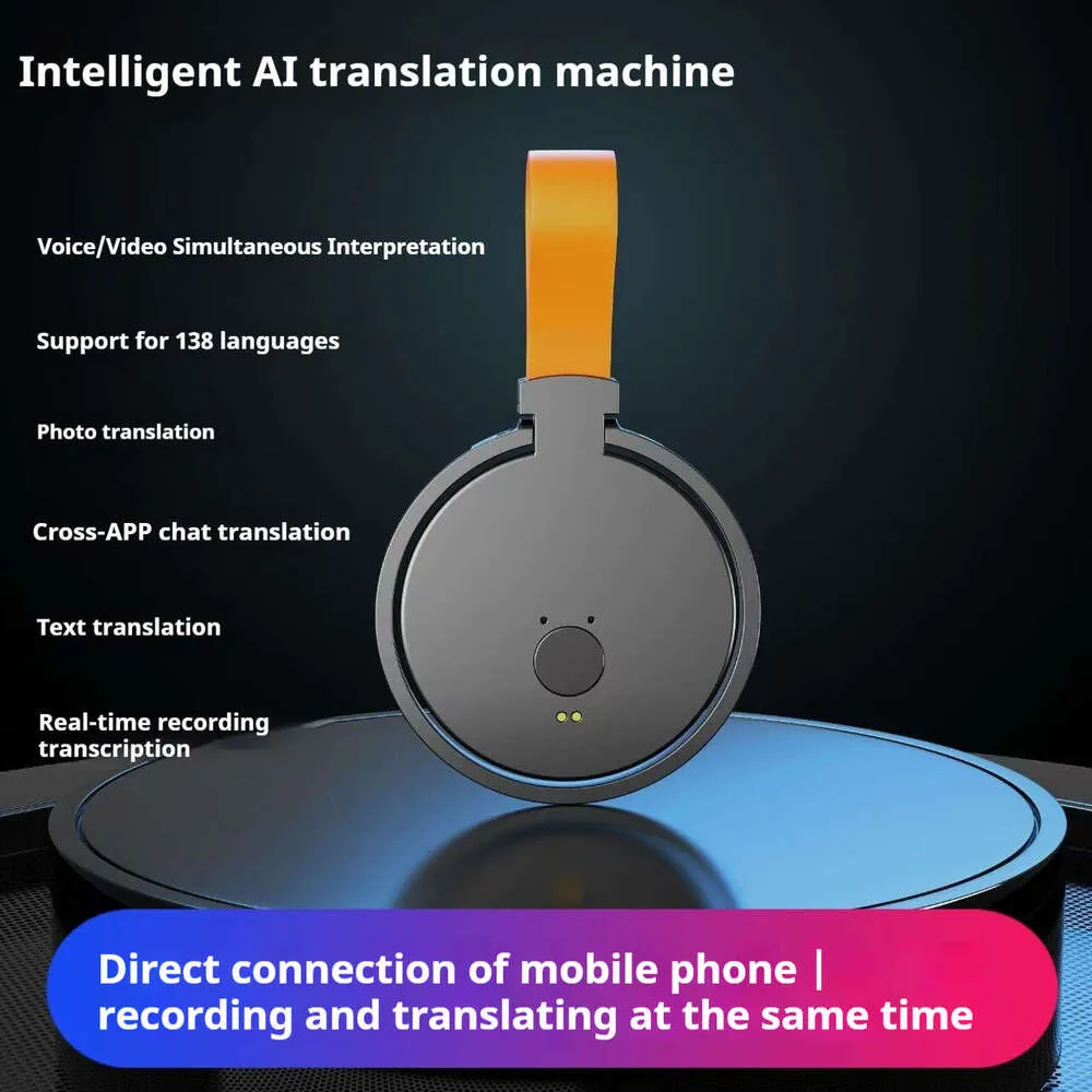 Smart Hine AI Bluetooth Translator Portable Simultaneous Voice ...