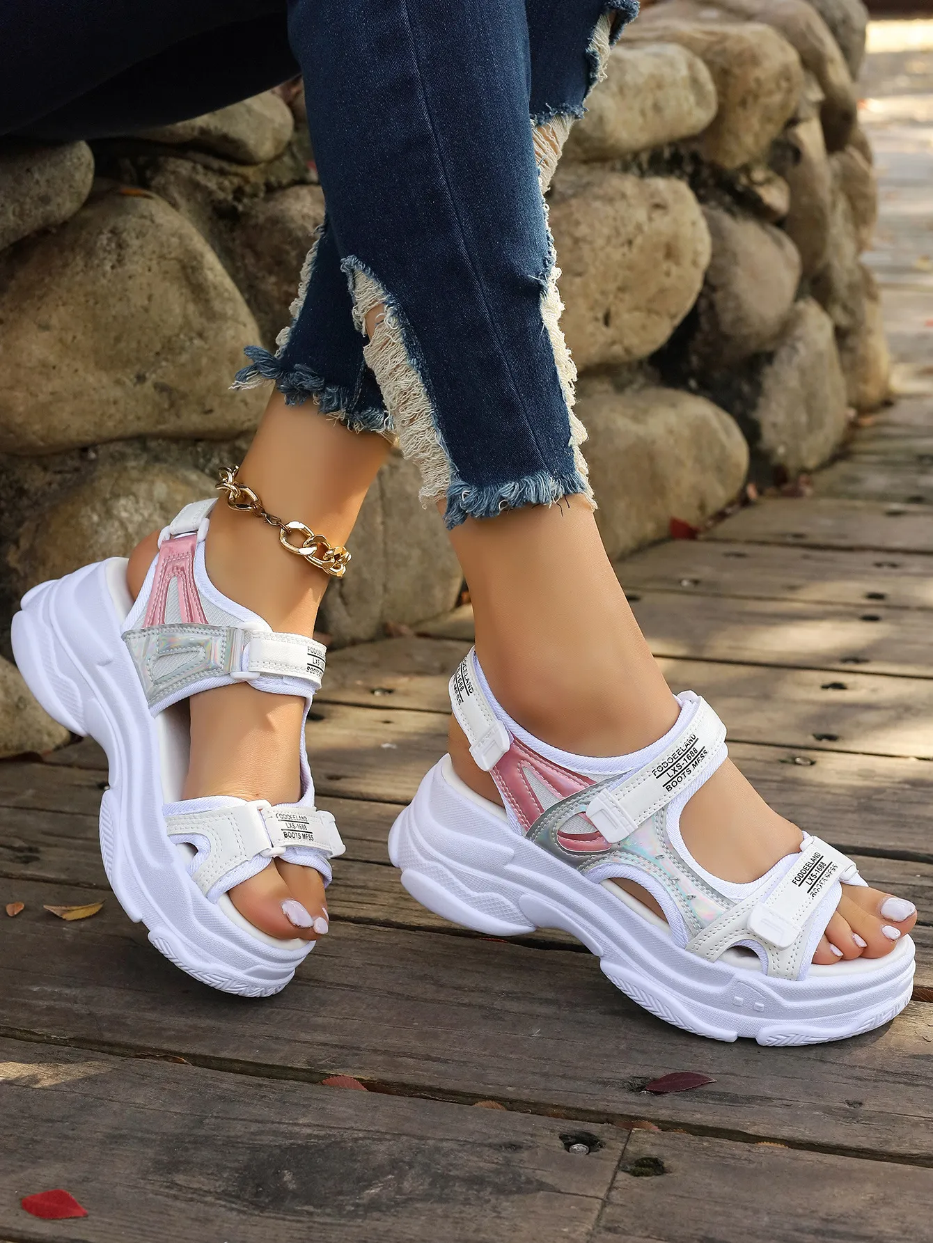 New 2025 Summer Women's Designer Shipping Sandals: Thick, Casual Sports ...