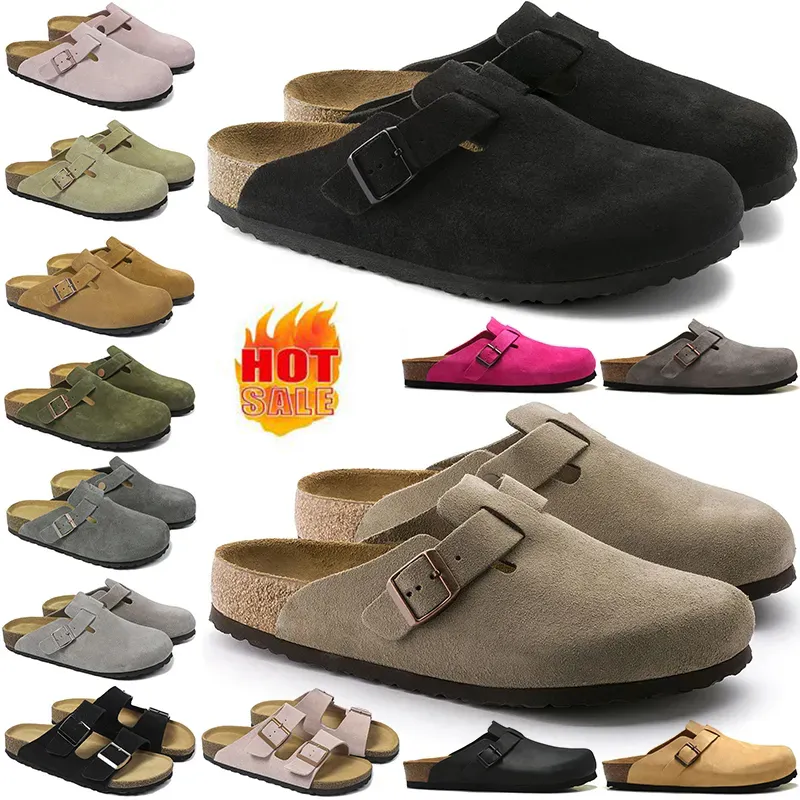 boston burkenstoc clogs designer slippers men women black brown pink ...