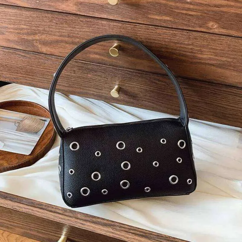 Retro Rivet Shoulder Bag For Women Large Capacity... From Tbag06688 ...