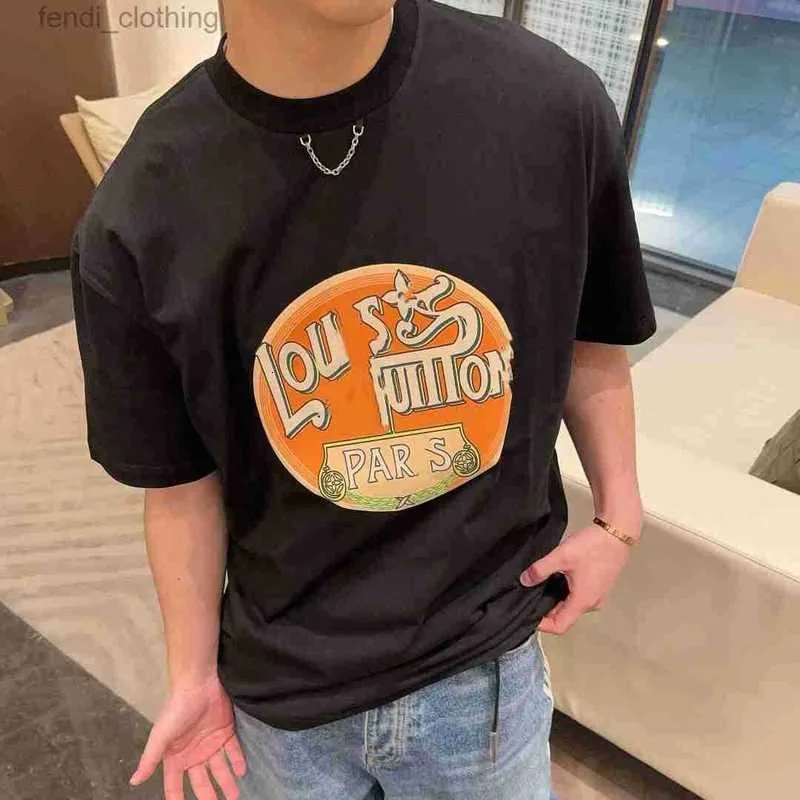 Men's Designer Brand T-Shirt: Summer Crew Neck, Short Sleeve, Chain ...