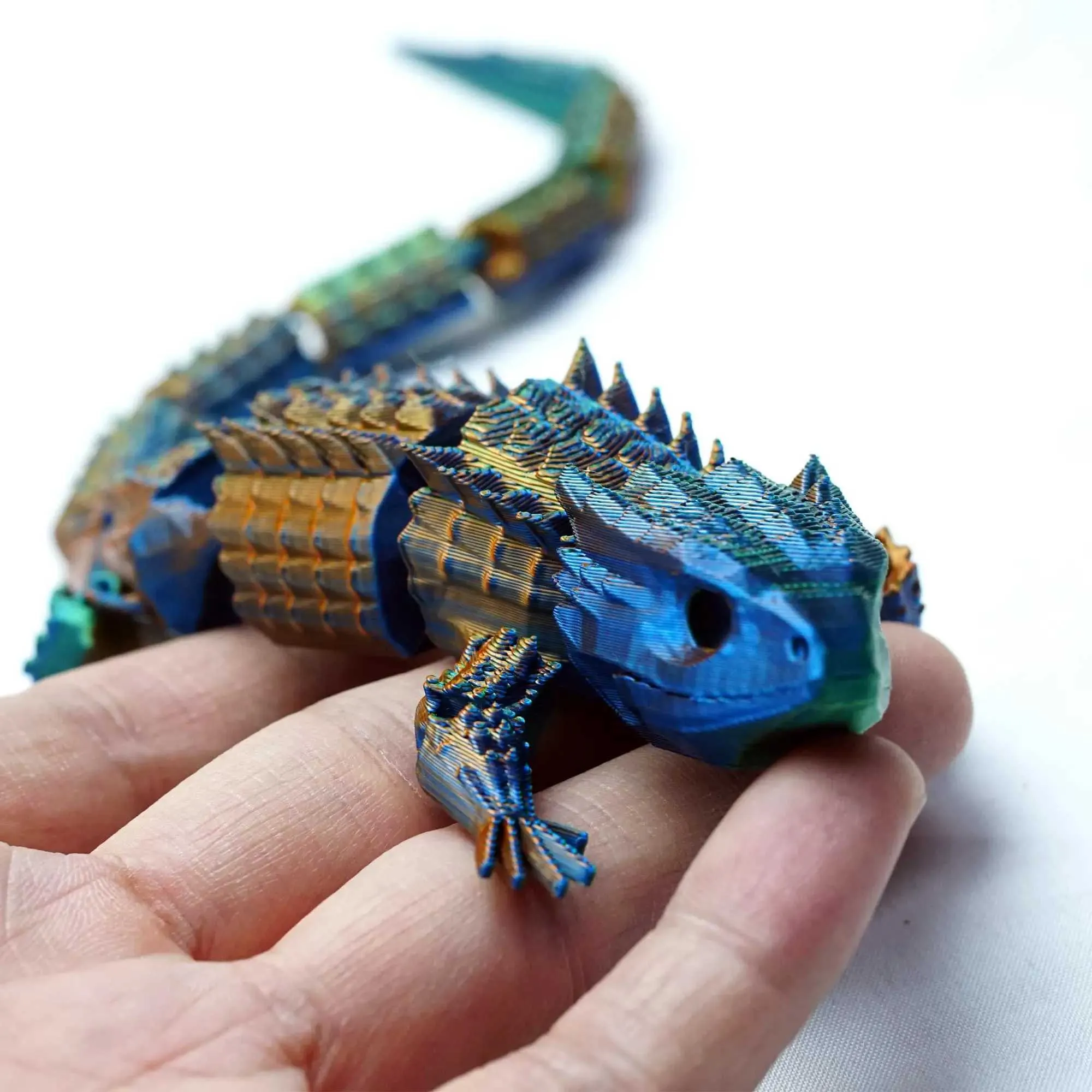 Articulated Lizard And Crocodile Figurines, 3D Printed Movable Animal ...
