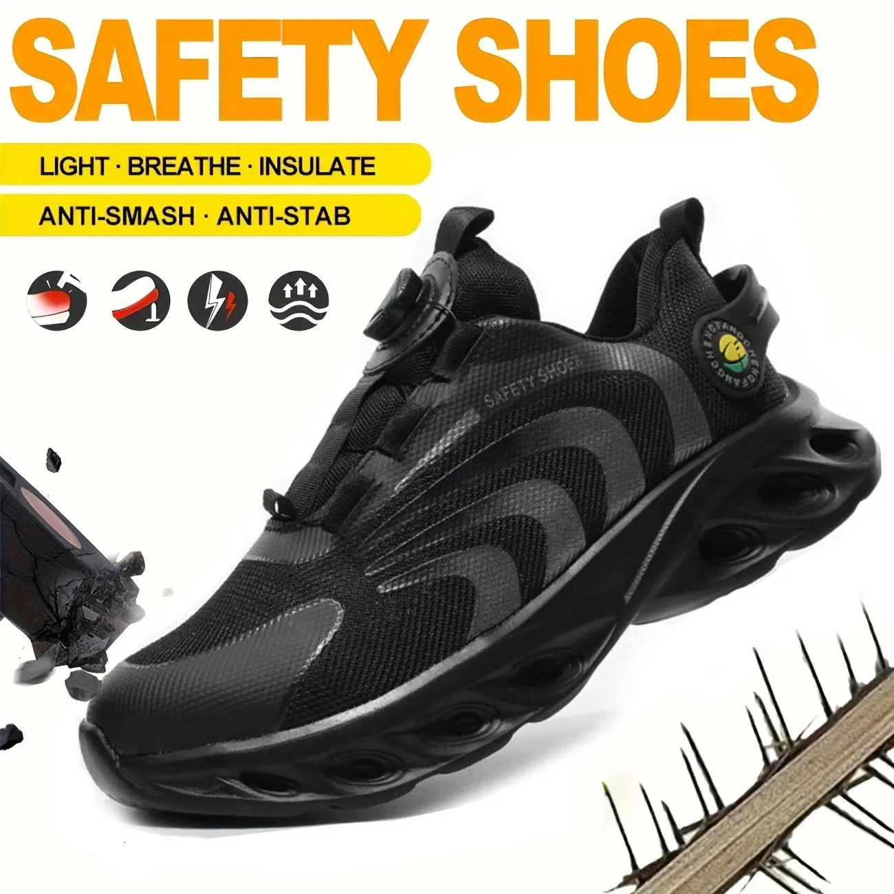 Lace-Free Breathable Lightweight Comfortable Anti-Smashing Anti ...
