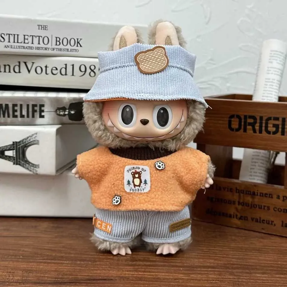 Kawaii 17cm Labubu Doll Clothes Cute Labubu Blind Box Series Doll ...