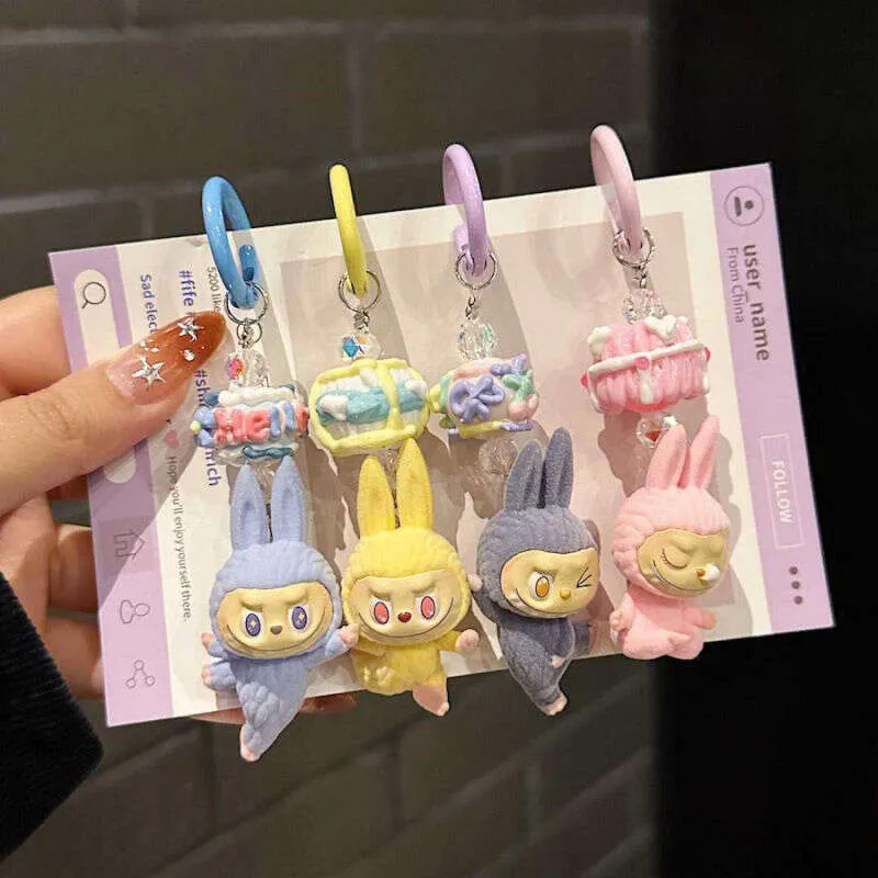 Labubu Plush Pendant Gabby's Dollhouse Toys Lazy Yoga Series With Phone ...