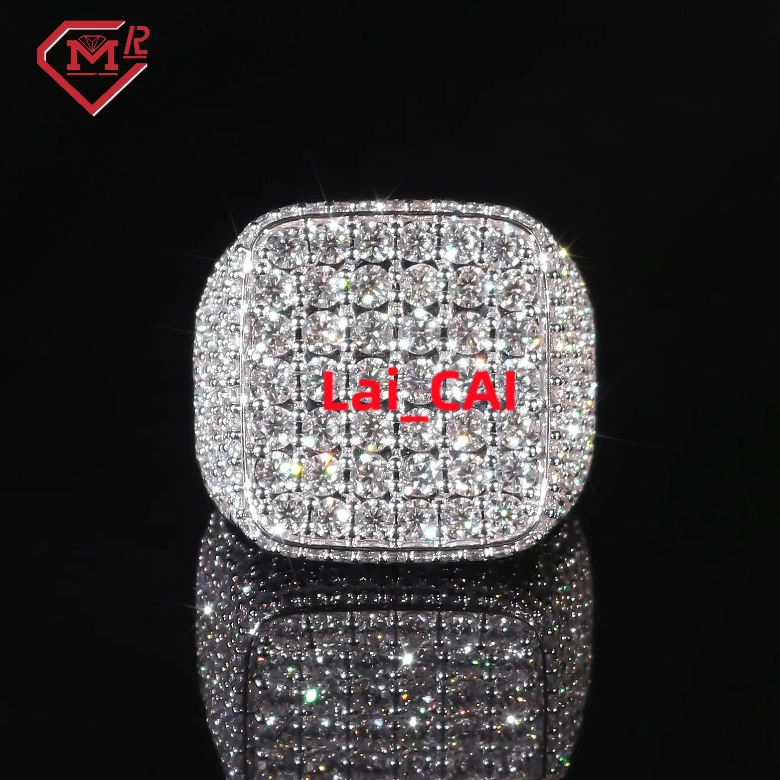 Custom Men's Moissanite Ring: Super Sparkling S925, Prong Setting ...