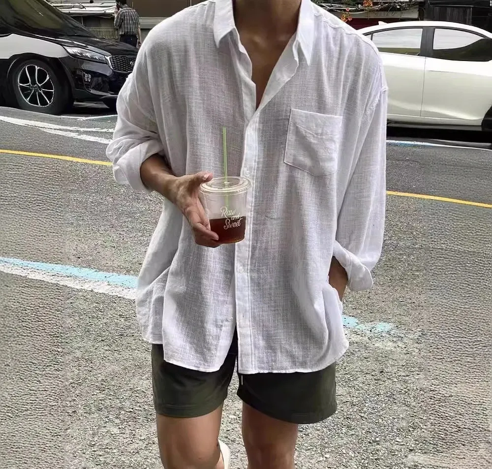 Premium European Linen The Linen Workwear Shirt For Men Comfortable ...