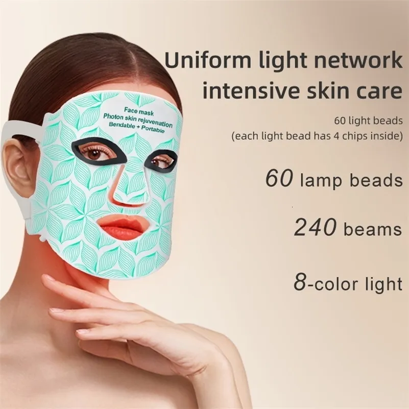 Rechargeable LED Face Facial Mask For Women And Neck Facial Mask For ...