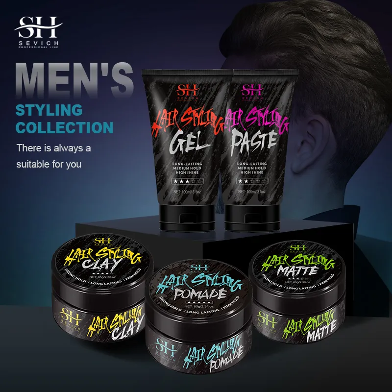 Hair Styling Products Men Wholesale Matte Hair Pomade Gel Strong Hold ...