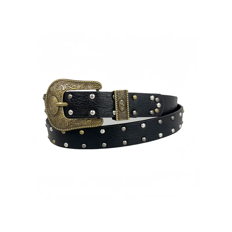 Vintage Inspired Studded Buckle Belt Metal Accents... From Ygbelt, $17. ...