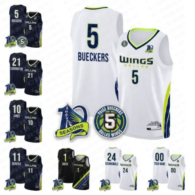 Dallas Wings Black Basketball Vest 2022 Featuring Bueckers, Carrington ...