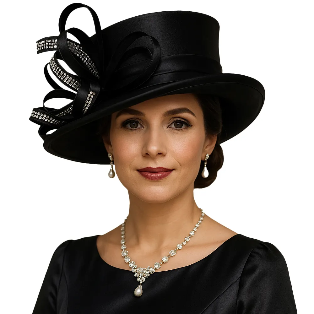 Elegante Sombrero De Iglesia Azul Real Para Mujer, Sombrero Formal De ...