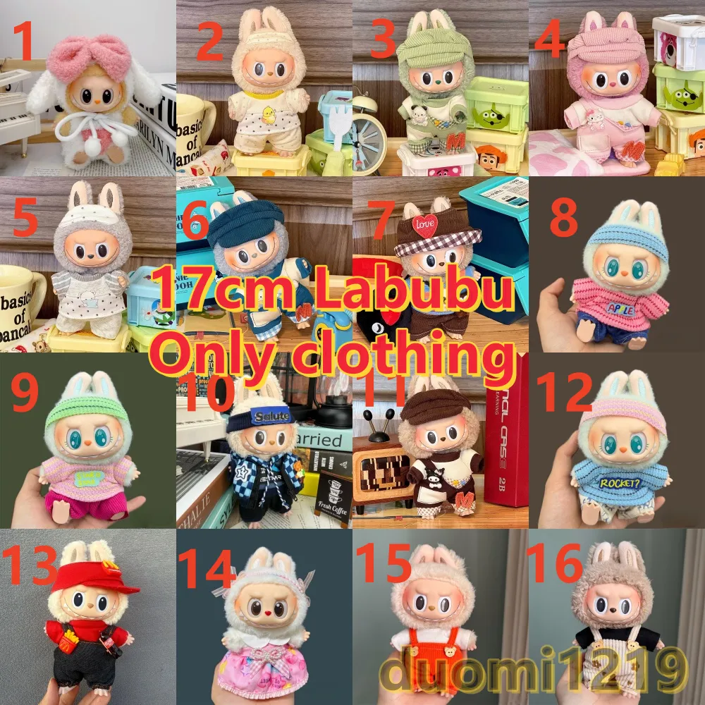 Labubu Doll Clothes: Macaron Outfit For 17cm Plush Dolls Luxury ...