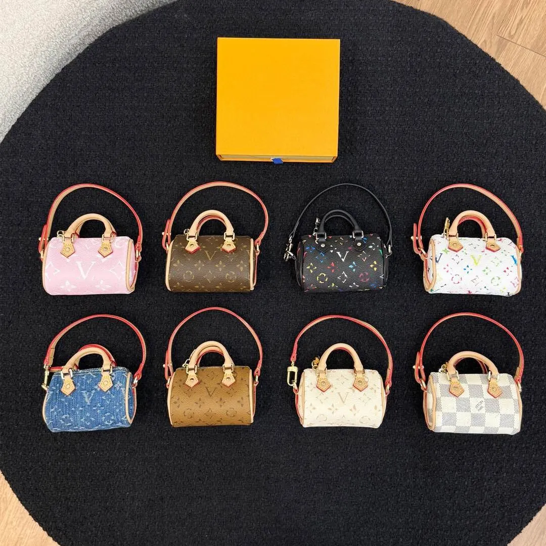 Designer Keychain Bag Charm: Two-Color Classic Ornament Mini Pillow ...