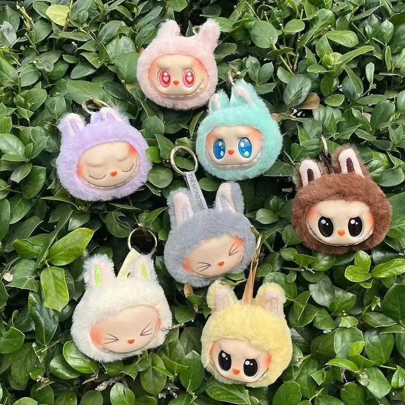 Labubu Anime Plush Keychain Soft Small Head Doll Bag Pendant Backpack ...