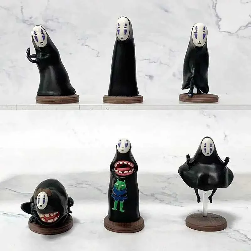 Set Faceless Man Mini Japanese Figurines ABS Plastic Blind Box Doll ...