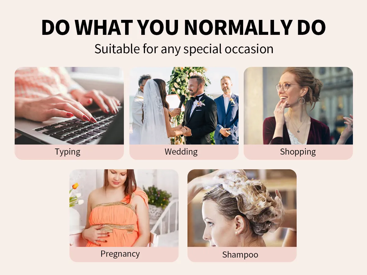 Gel press on nails short French tip almond shape acrylic full nail tips ...