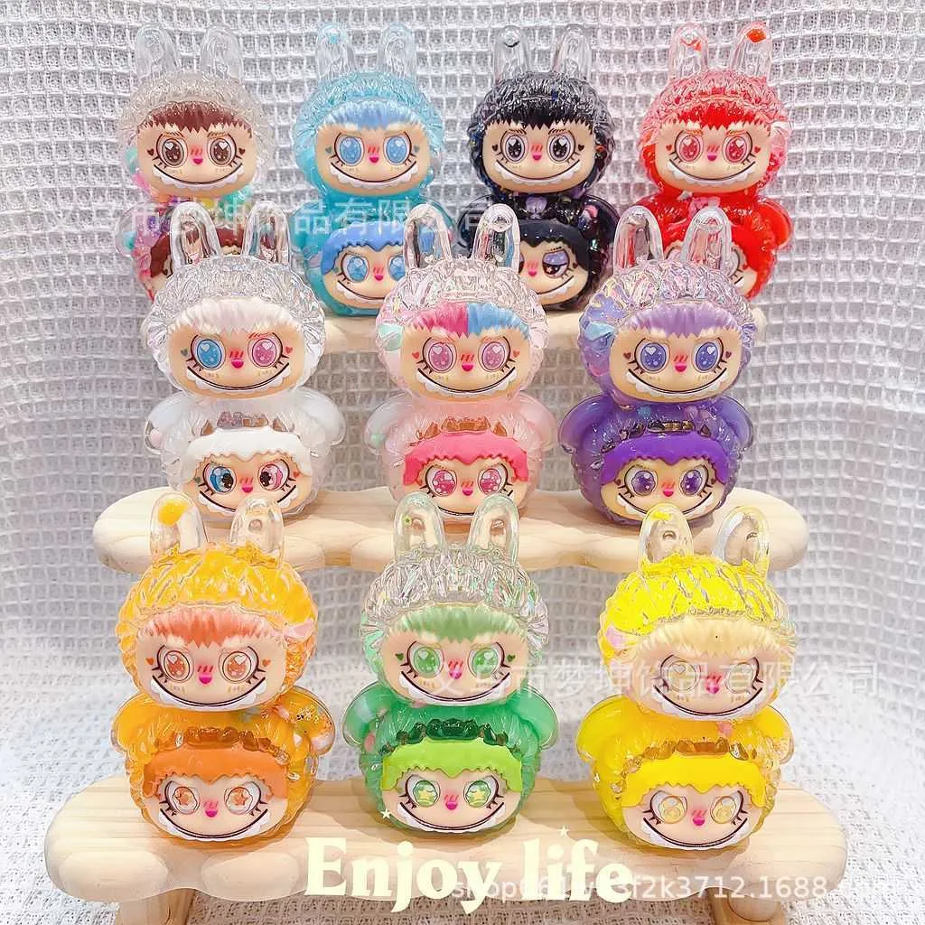 Creative Desktop Ornament: Milk Bean Stacking Figurine With Oil Flowing ...