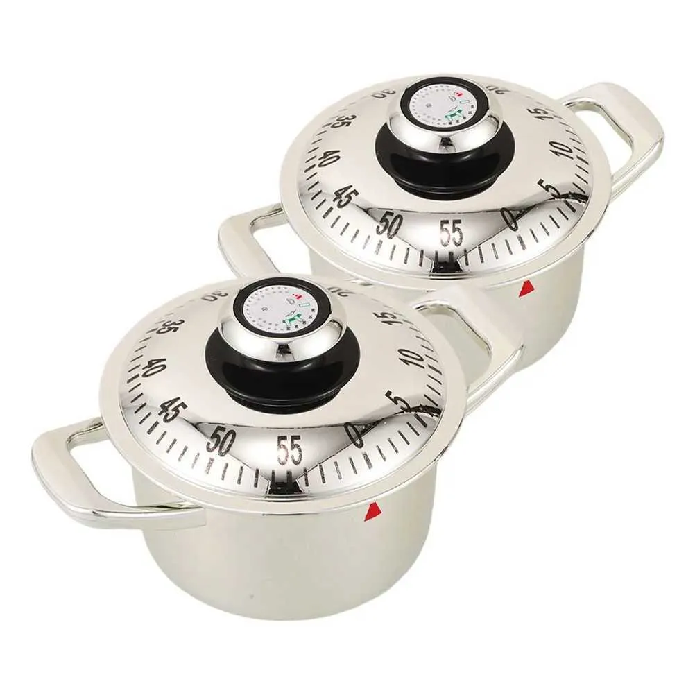 Set Of 2 Kitchen Timers: Mechanical Countdown, Manual Operation, Cute ...