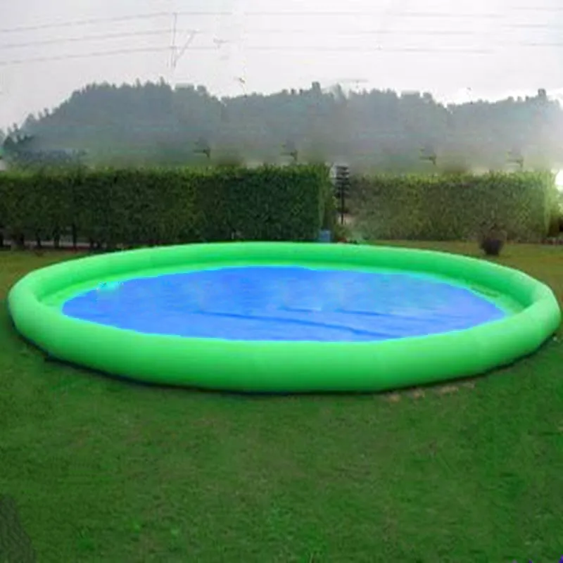 Giant Grass Green Inflatable Playground Pool Large Outdoor Swimming ...
