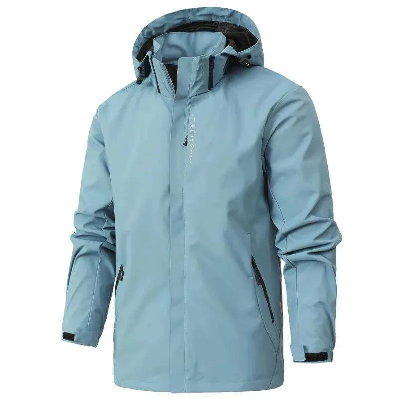 Lightweight Outdoor Jacket With Removable Hood Waterproof Windbreaker ...