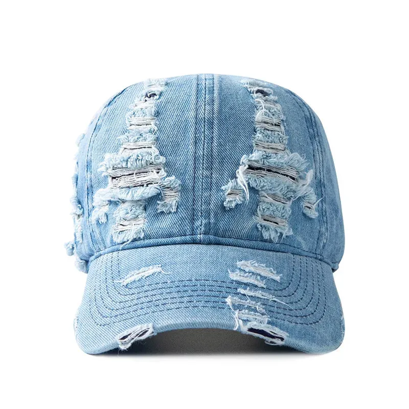 Washed Denim Baseball Caps Unisex Breathable Sunshade Hat For Spring ...