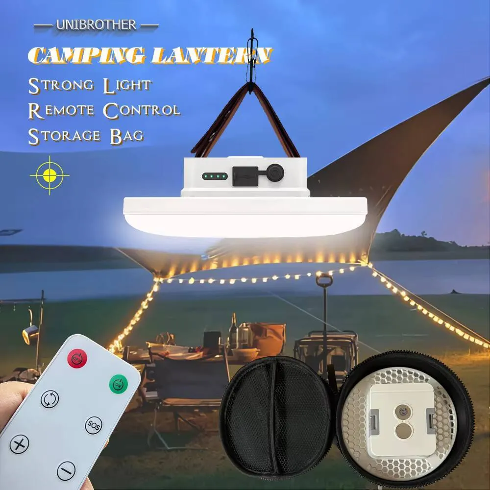 Rechargeable LED Camping Lantern With Remote Control, 13500mAh Portable ...