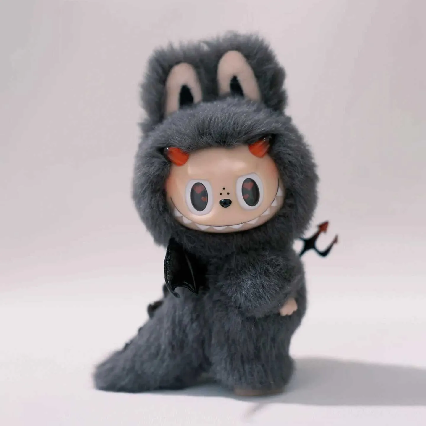 Blind Box Zimomo Labubu Original Black Custom Kawaii Little Devil Clay ...