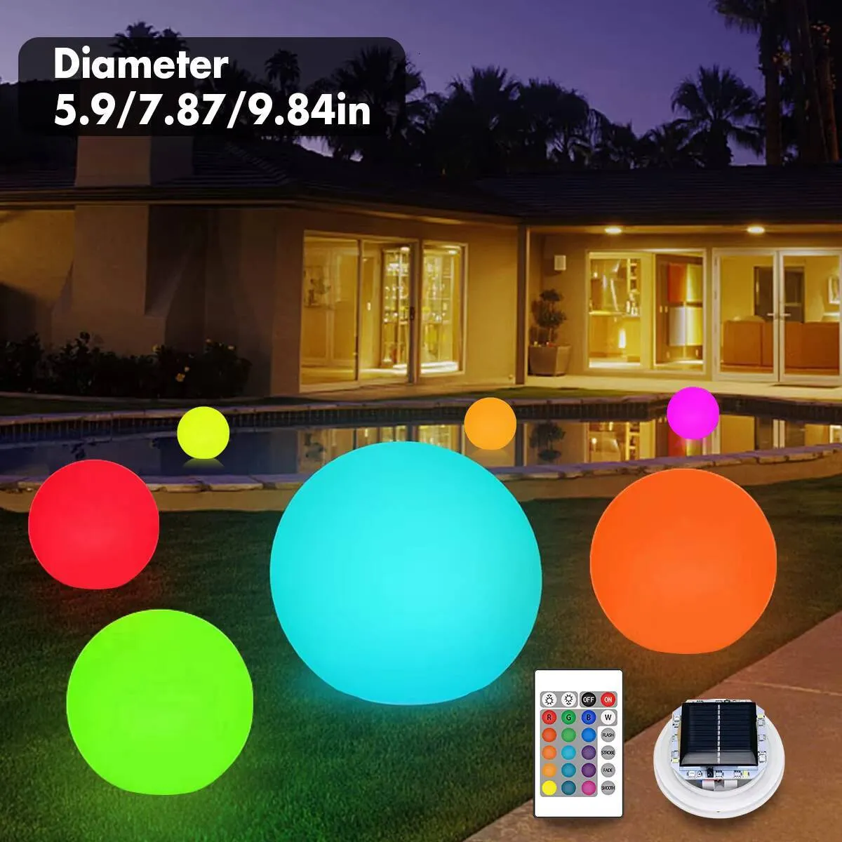 LED Ball Lights 4 Modes Waterproof Solar... From Ddmysat, $17.13 ...