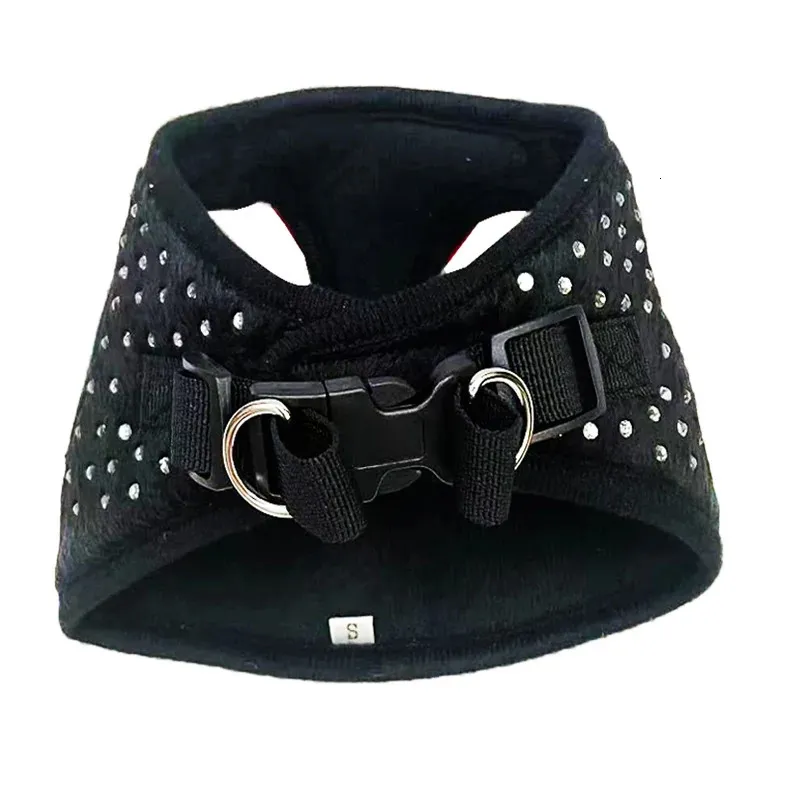Small Diamond Decoration Soft Breathable Dog Chest Harness Vest with ...