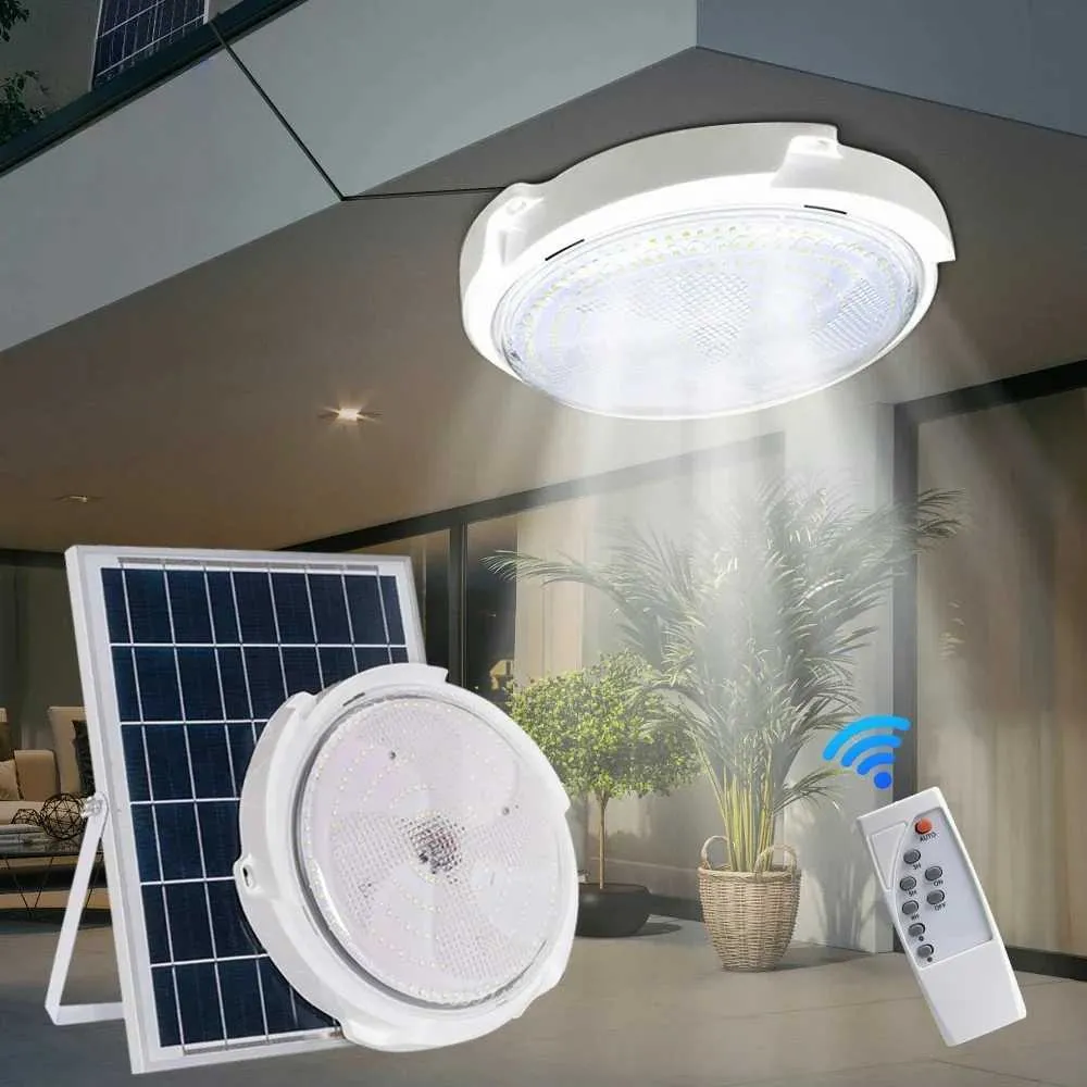 XJ2500613 LED Solar Ceiling Lights Dimmable Brightness With Remote ...