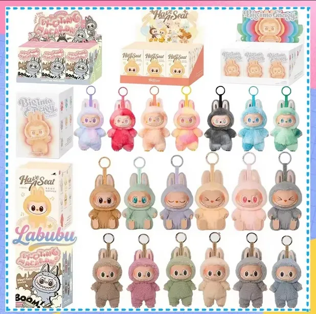 Top Labubu Doll Blind Box V3 V2 V1 Heartbeat Macaron Enamel Monster ...