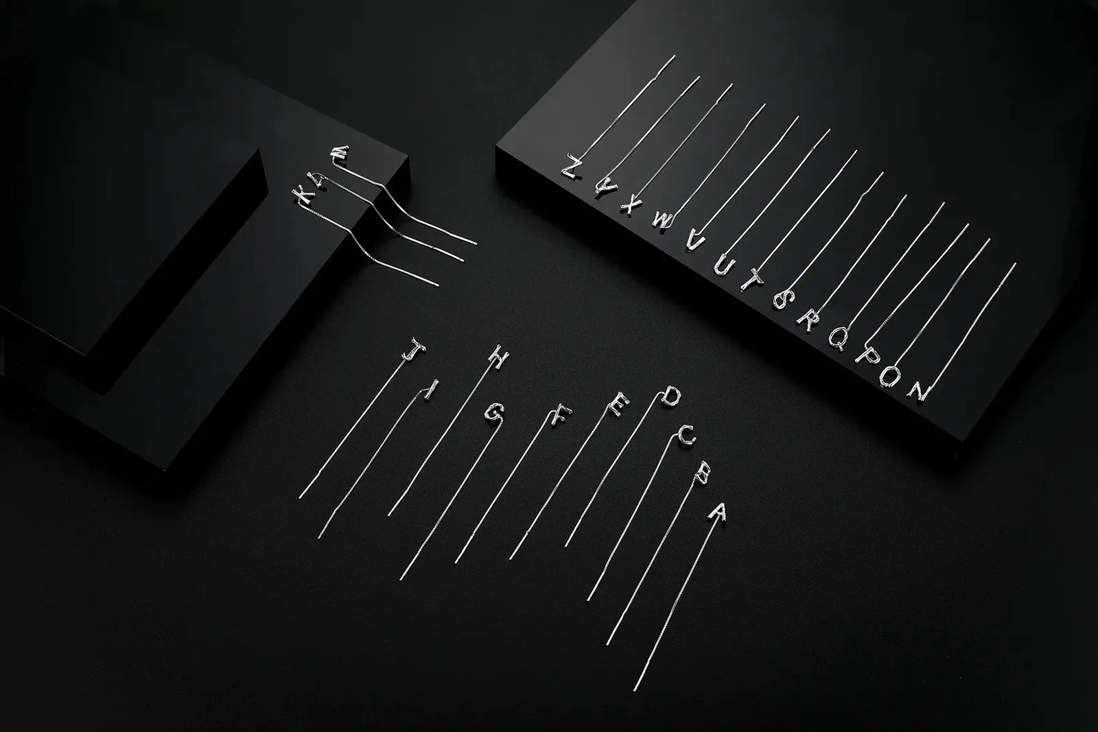 DIY Letters Piercing Earrings Line for Women, Temperament Light Long ...