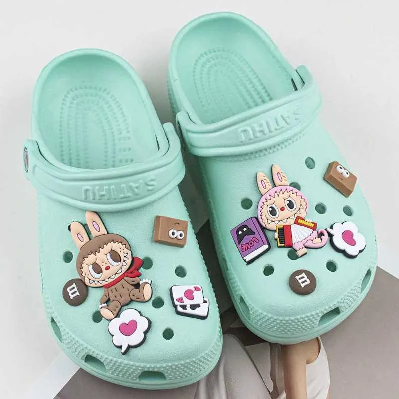 Labubu Croc Decorations: Cute Animated Shoe Charms | Removable PVC ...