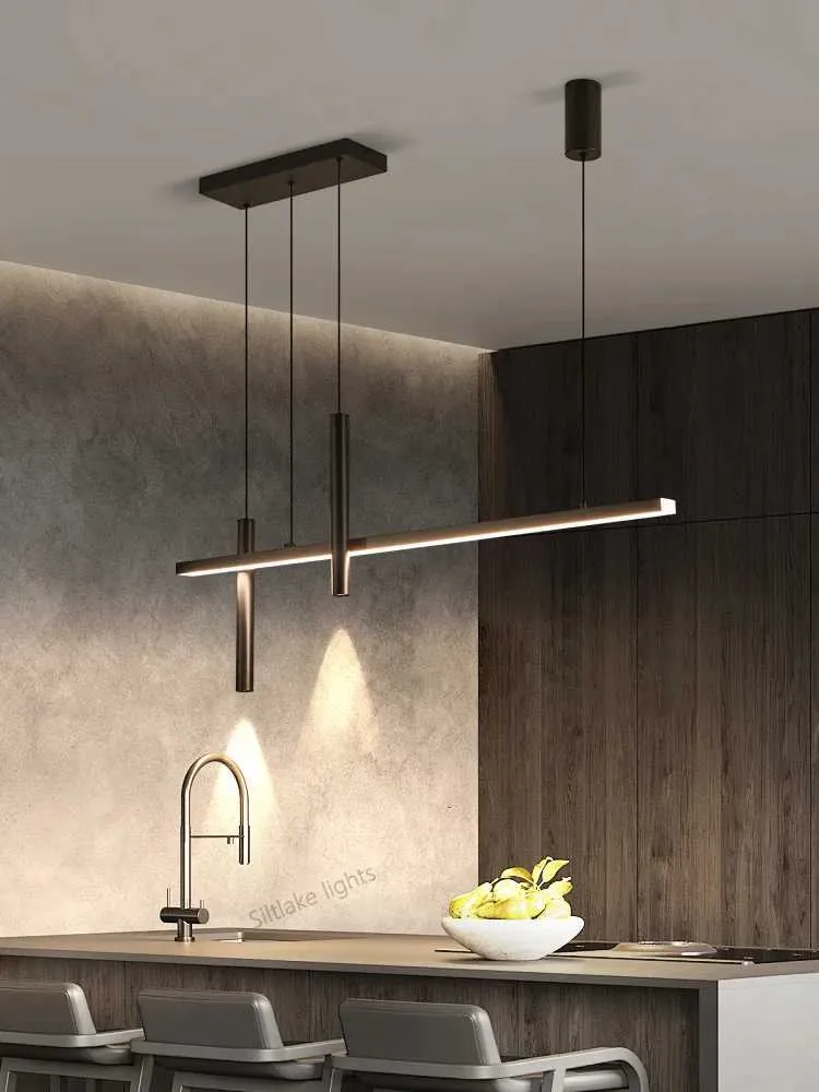 XJ2500613 Modern Restaurant Chandelier Long Strip Pendant Lights For ...