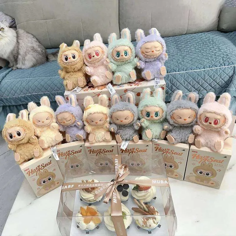 Labubu V2 Cartoon Vinyl Dolls 1:1 Replica Blind Box Figure Pendant ...
