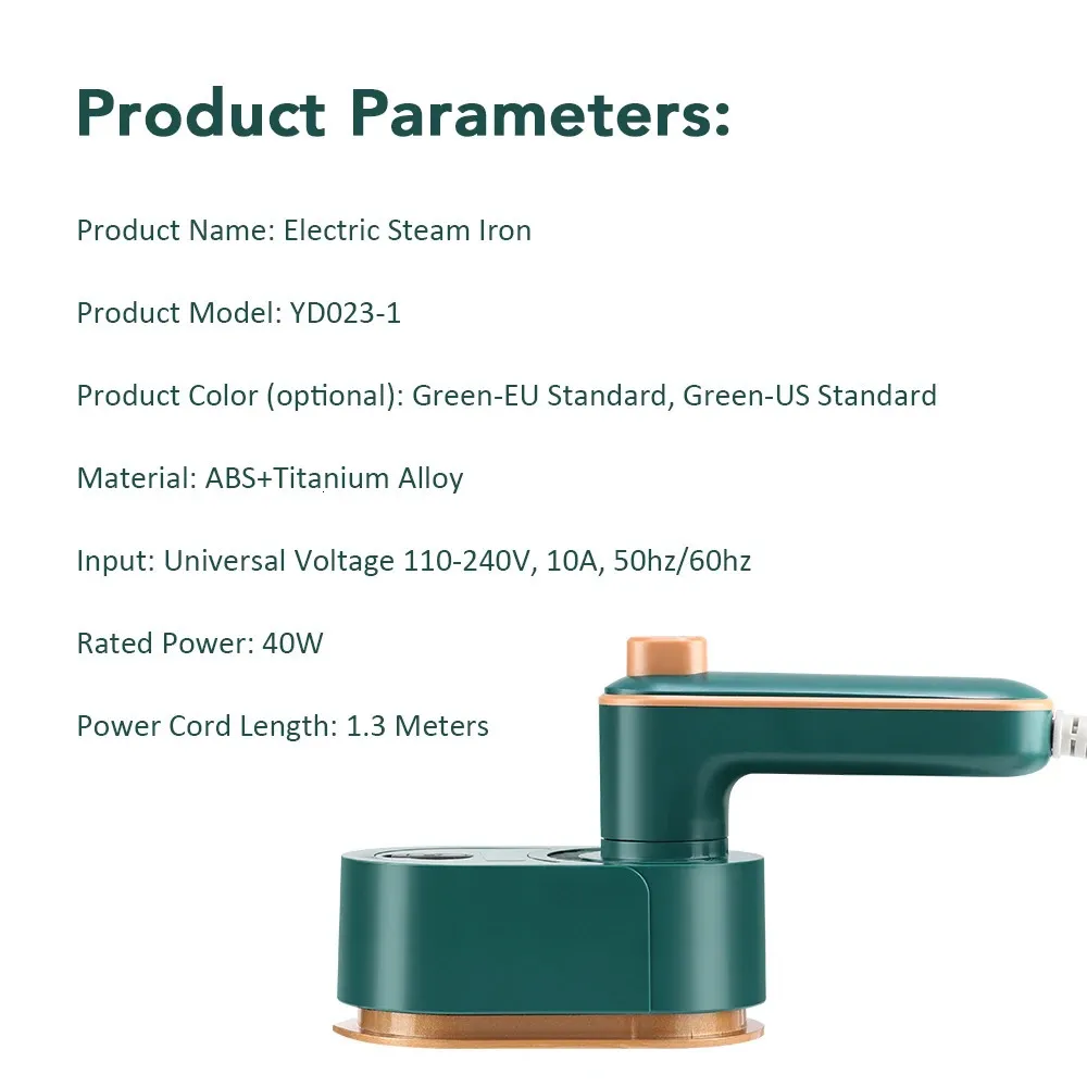 Handheld Mini Ironing Machine, Portable 180 Rotary Wet and Dry Steam ...