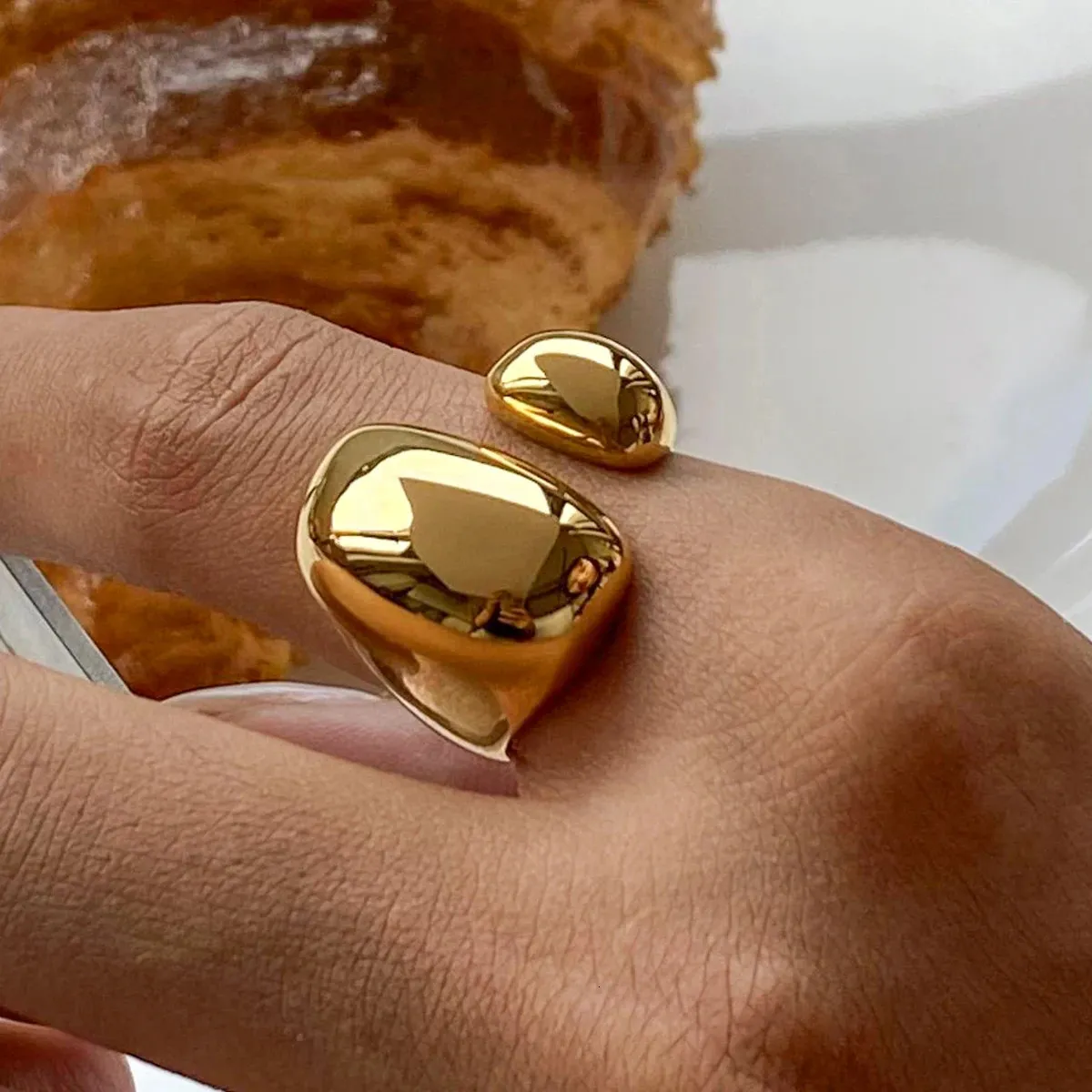 Minimalist Stainless Steel Ring: High Quality Waterproof Fashion Finger ...