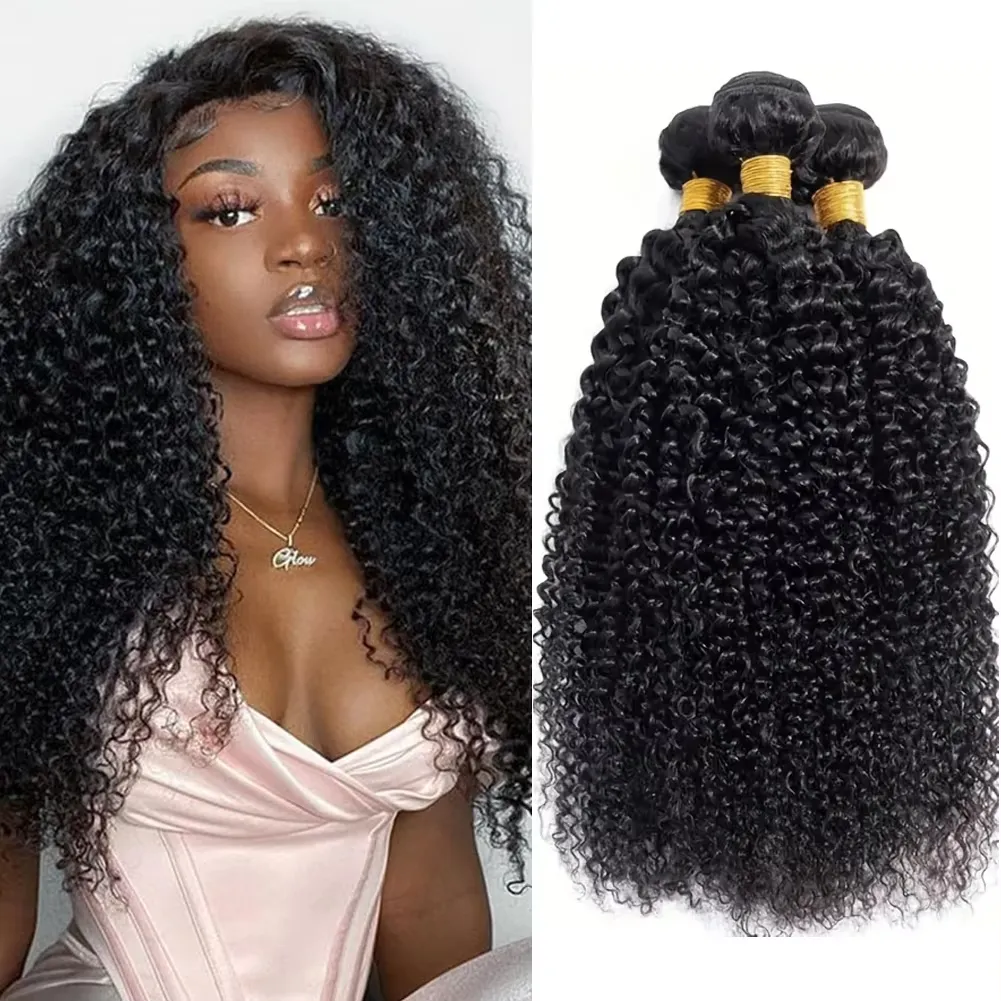 Kinky Curly Natural Hair Bundles Extensions 1/3/4... From Rainbowmotion ...