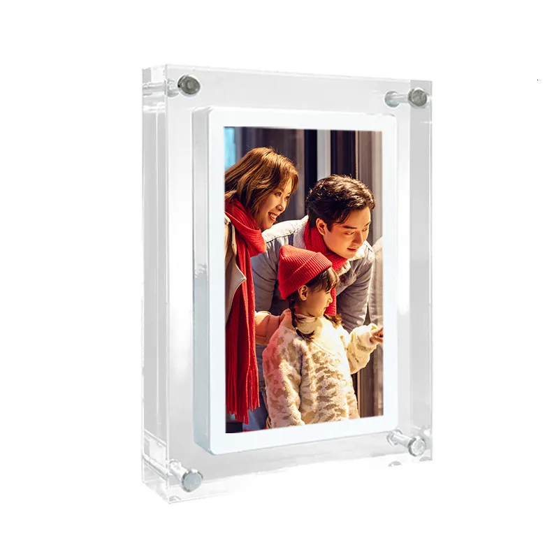 Digital Photo Frame With Transparent Acrylic Display Electronic Album ...