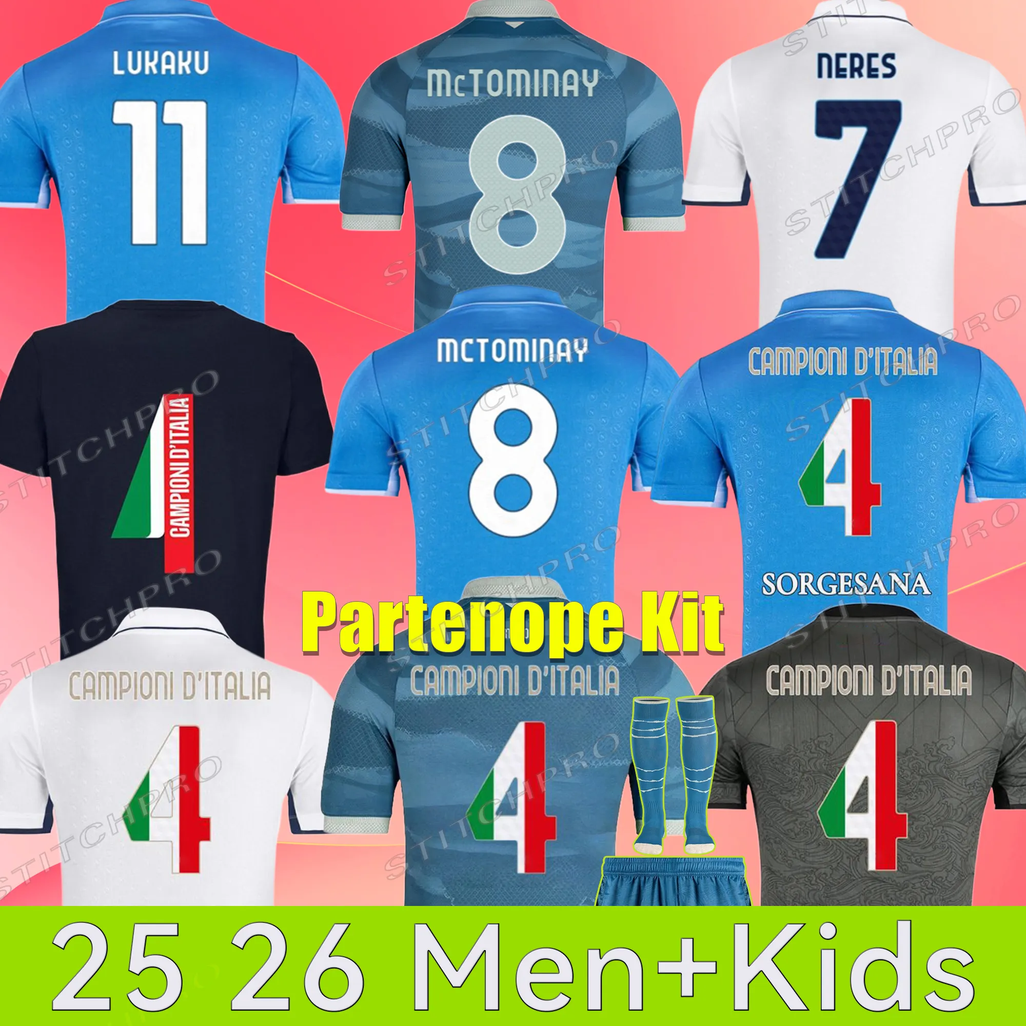 SSC Naples Soccer Kits 22 23 LUKAKU NaPoLi, KVARATSKHELIA DI LORENZ0 ...