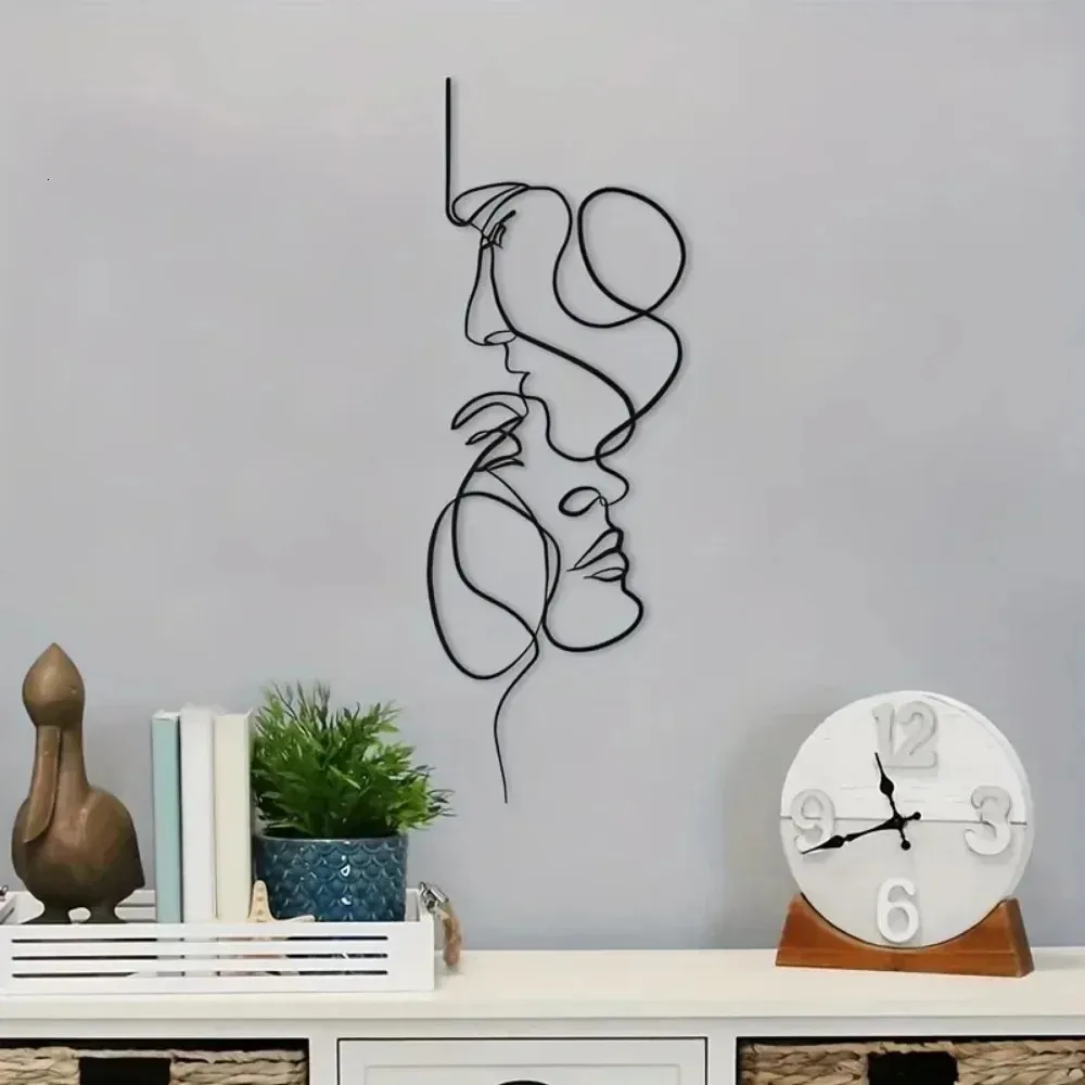 Metal Wall Art Minimalist Black Iron Sculpture ... From Reliefstore ...