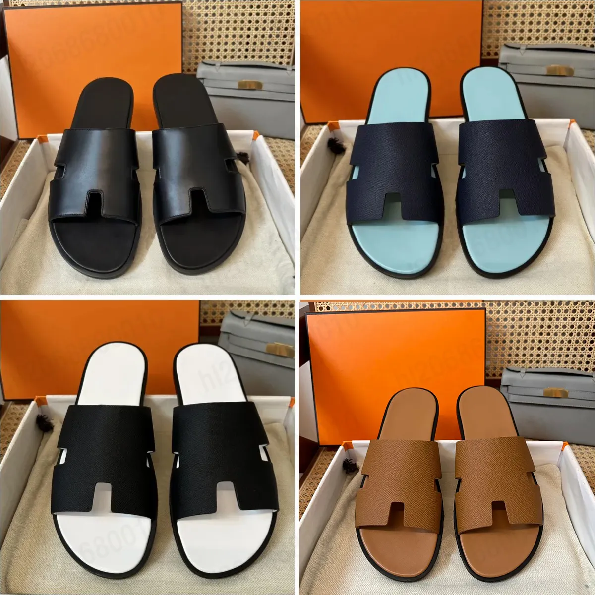 Izmirdesigner Men's Slides Flat Sandals, Mule Slippers, Room/Floor ...