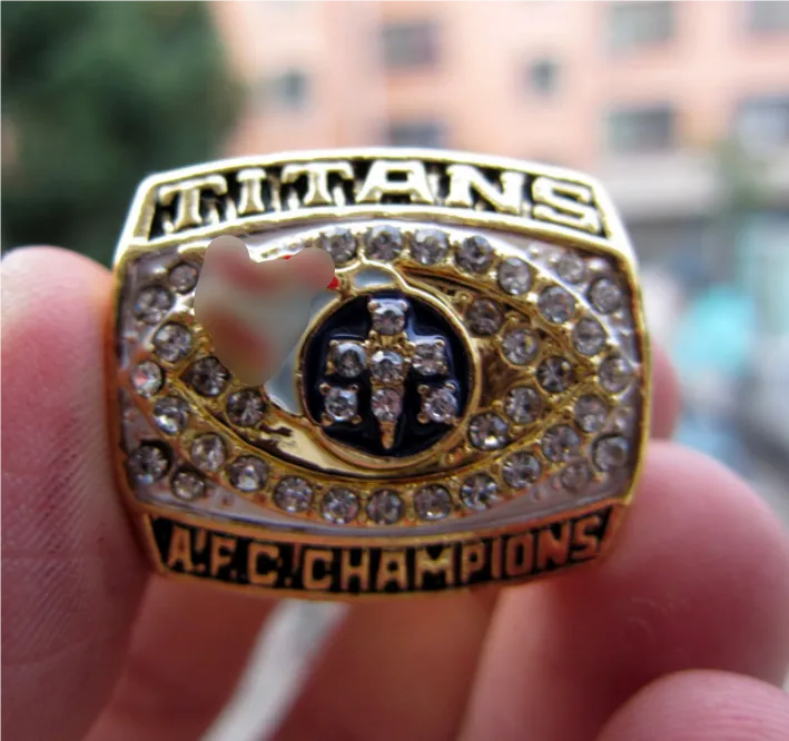 Commemorative Championship Ring With Display Box, 1999 Titans Team Fan ...