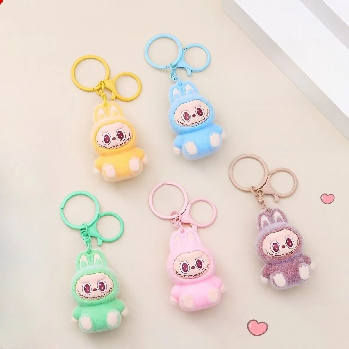 Labubu The Monsters Face Doll Macaron Tabletop Ornament Toy Figure ...