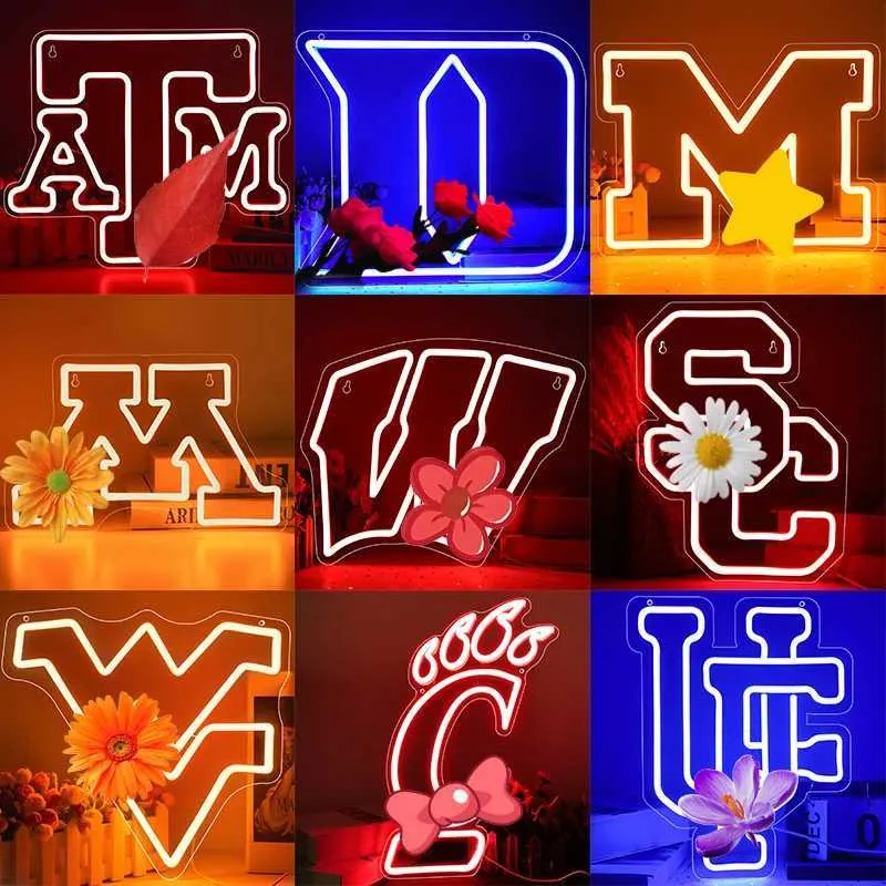 Neon Sign For Wall Decor Led Light Sign College... From Joykiss, $16.63 ...