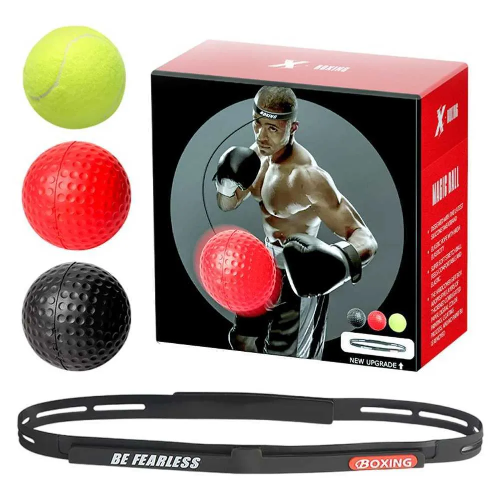 Head Mounted PU Punch Ball Hand Eye Reaction Training Boxing Ball With ...