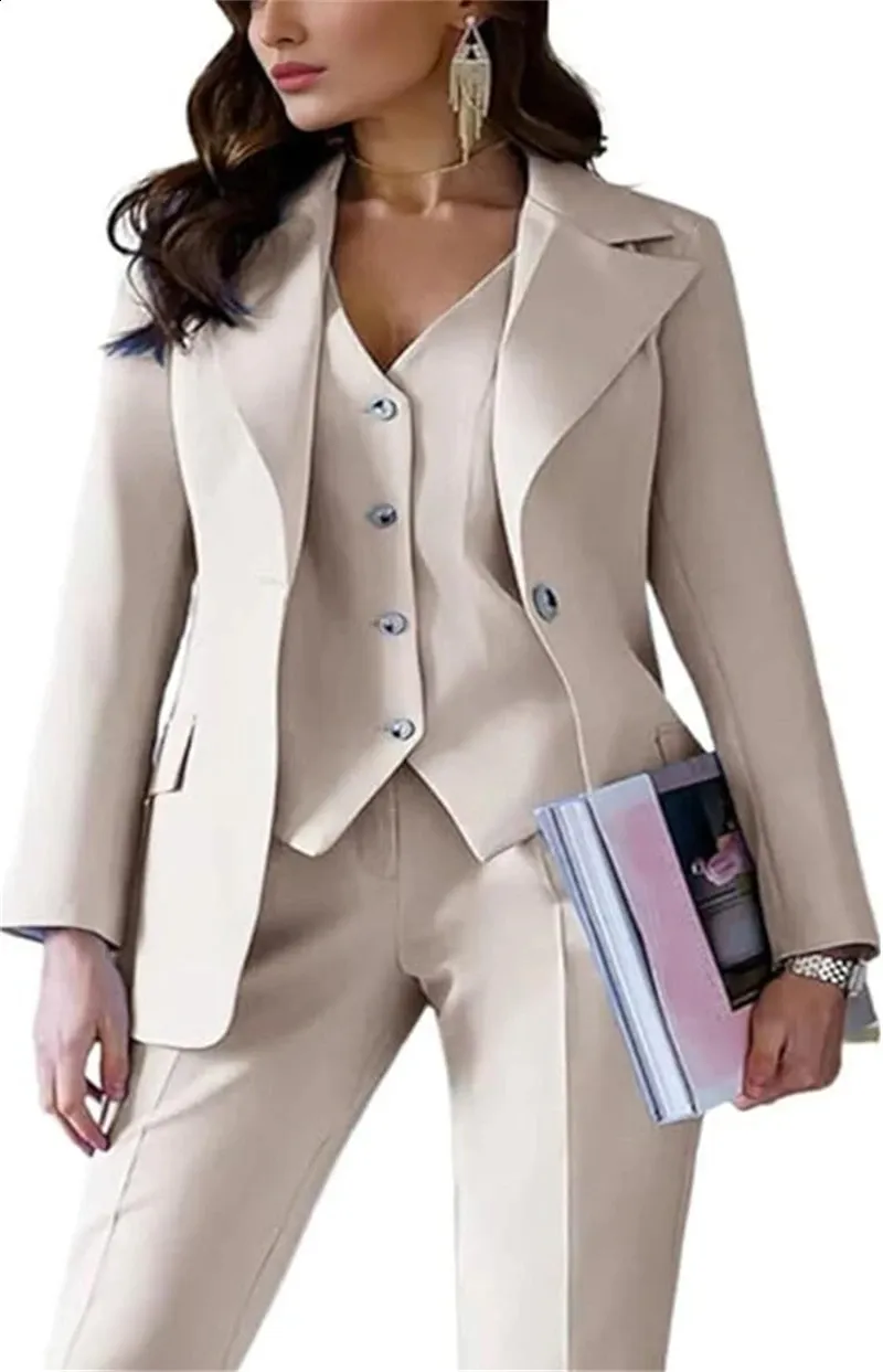 Womens Suit Lady Business Office Suits Slim Fit Womens Tuxedo Casual ...