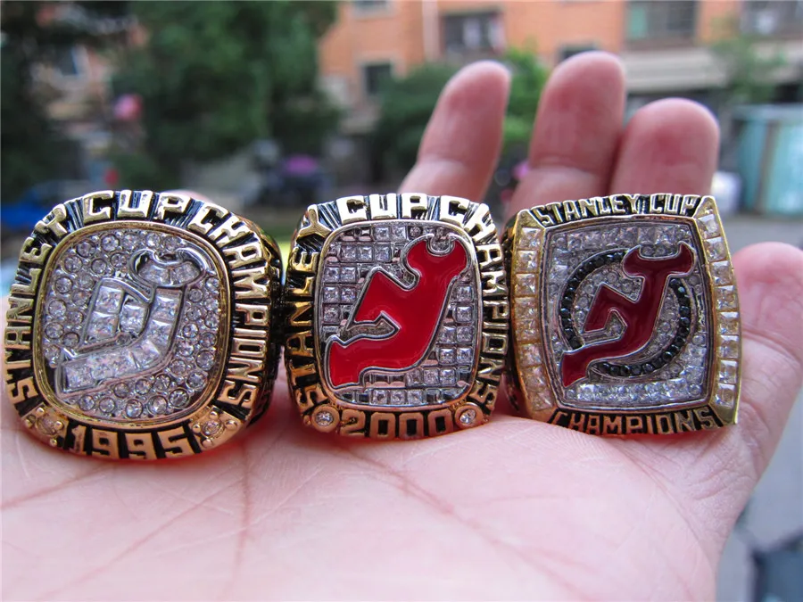 New Jersey Devils Stanley Cup Championship Rings Set Commemorative Fan ...