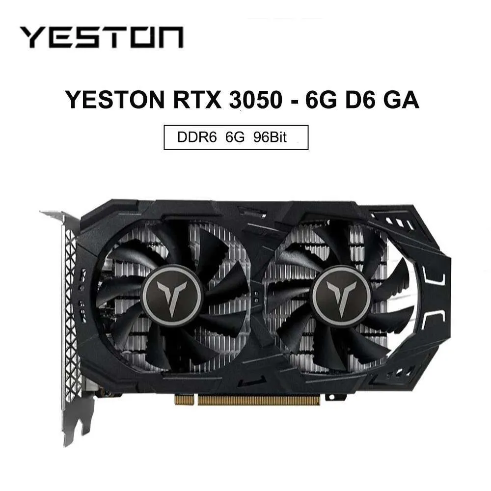 YESTON RTX 3050 6GB GDDR6 Gaming Graphics Card 1470MHz, 96 Bit, 8nm, 6 ...